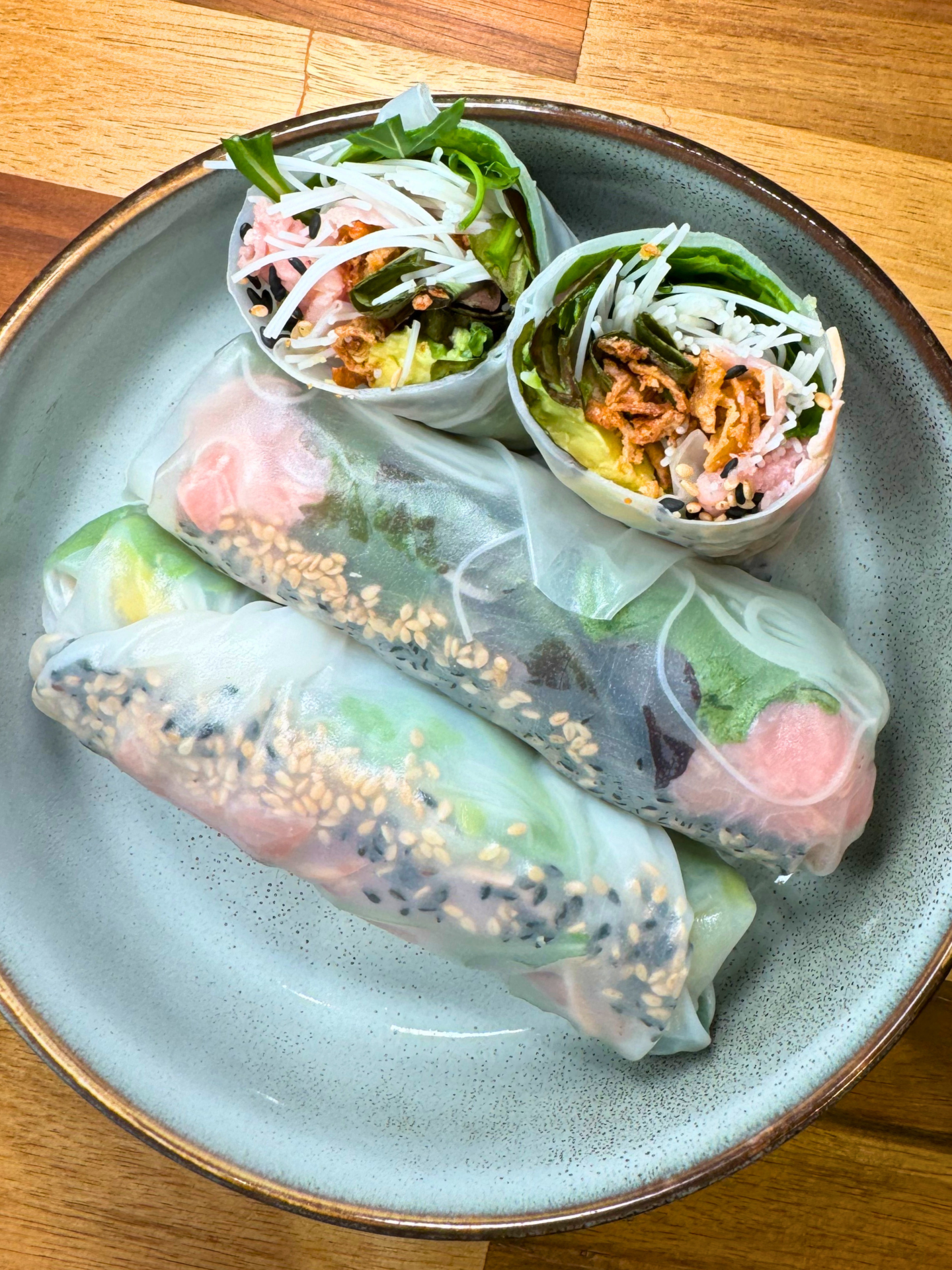 Bacon Avocado Rice Paper Wraps | Karinecooks