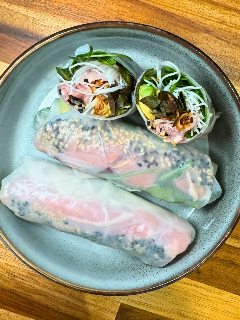 Bacon Avocado Rice Paper Wraps | Karinecooks