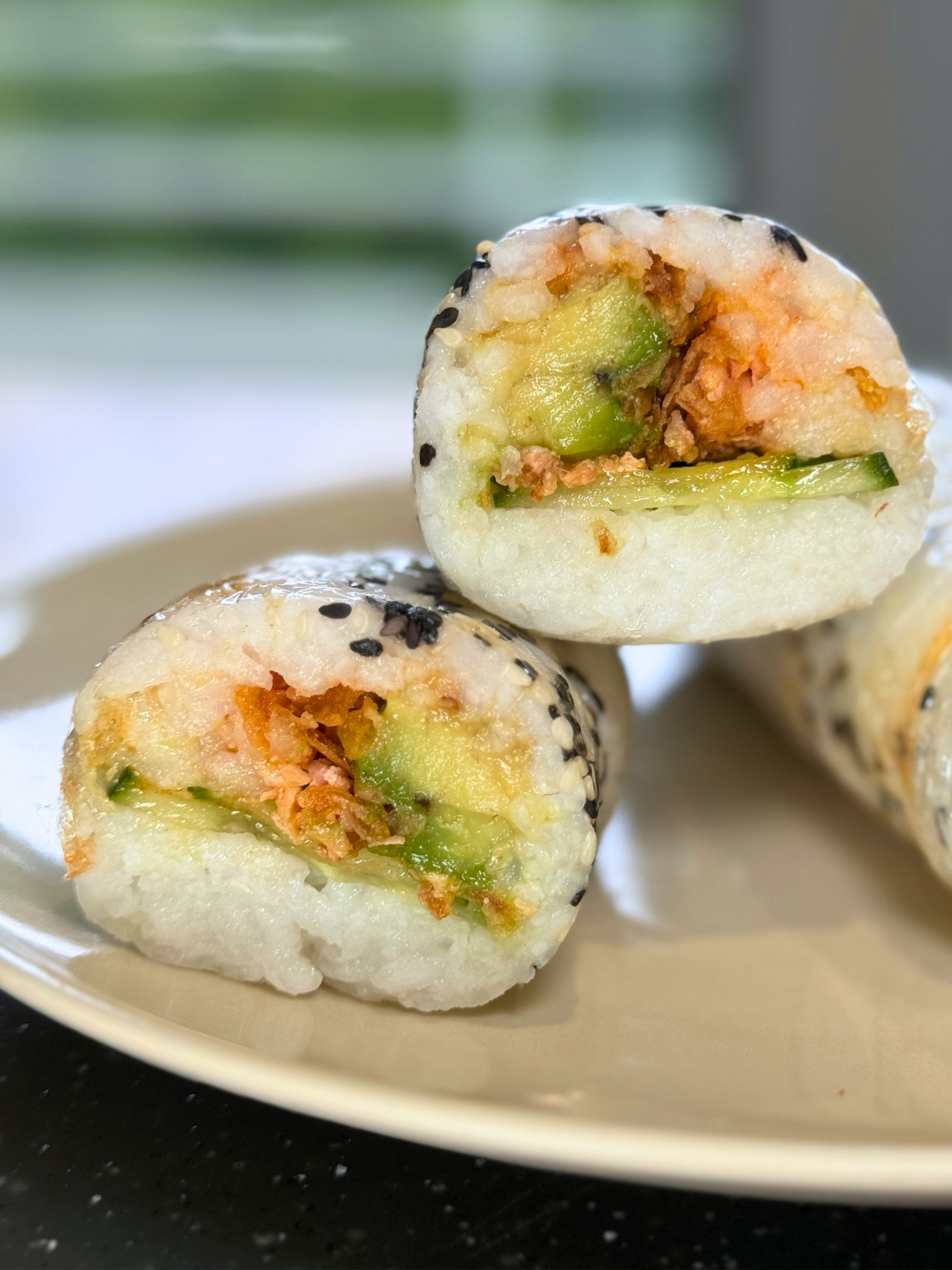 Salmon Avocado Fan Tuan | Karinecooks